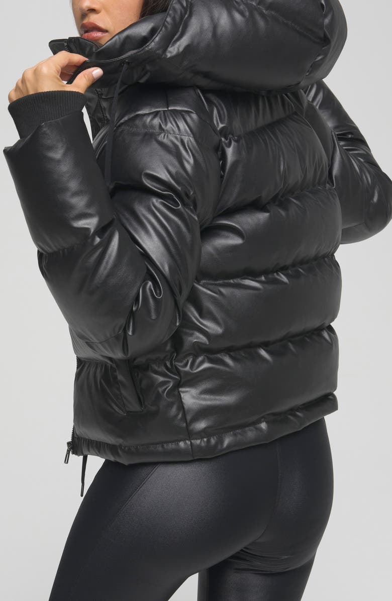 Good American Faux Leather Puffer Jacket | Nordstromrack