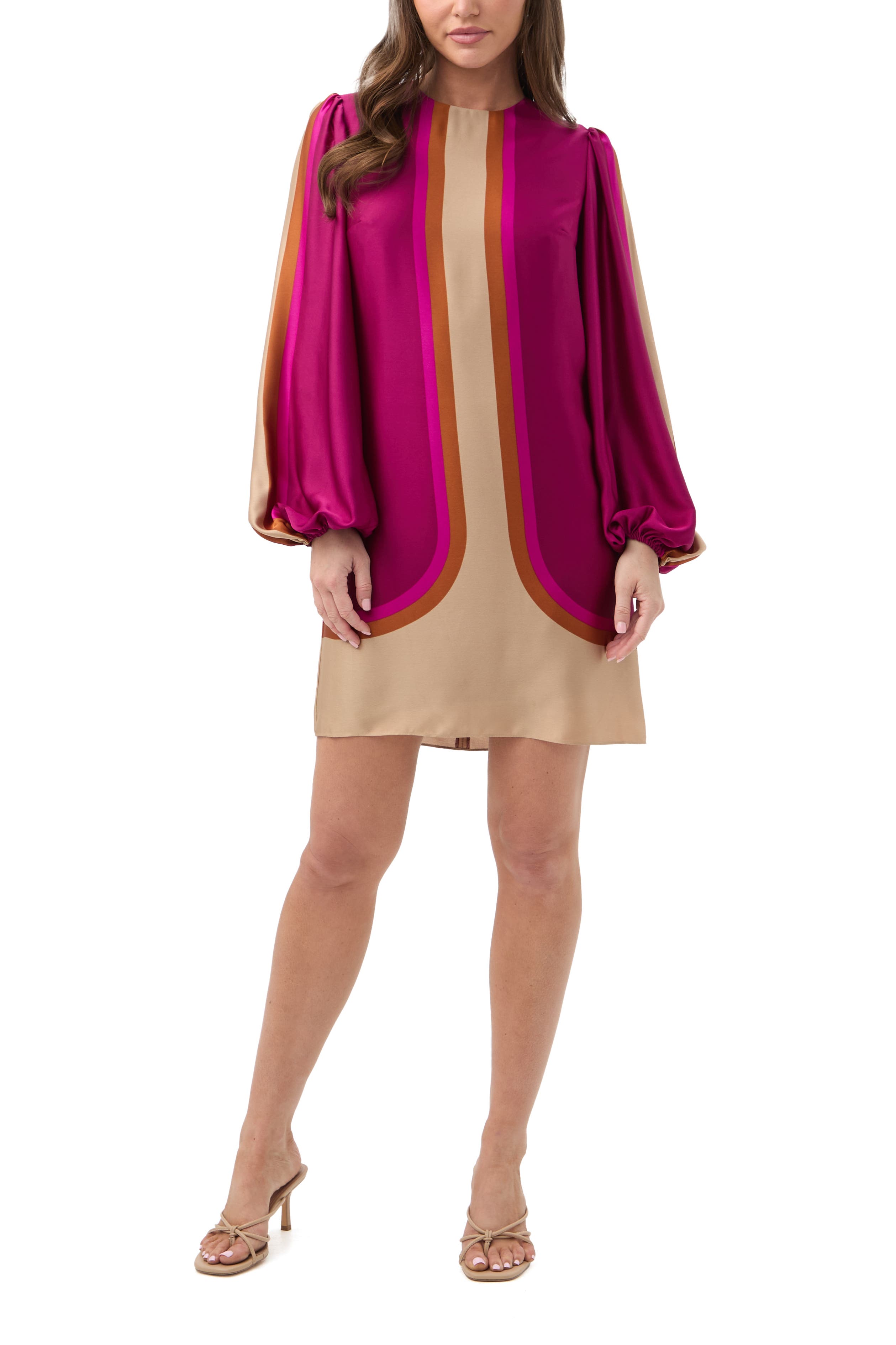 Trina Turk Elm Long Sleeve Printed Shift Dress | Nordstrom