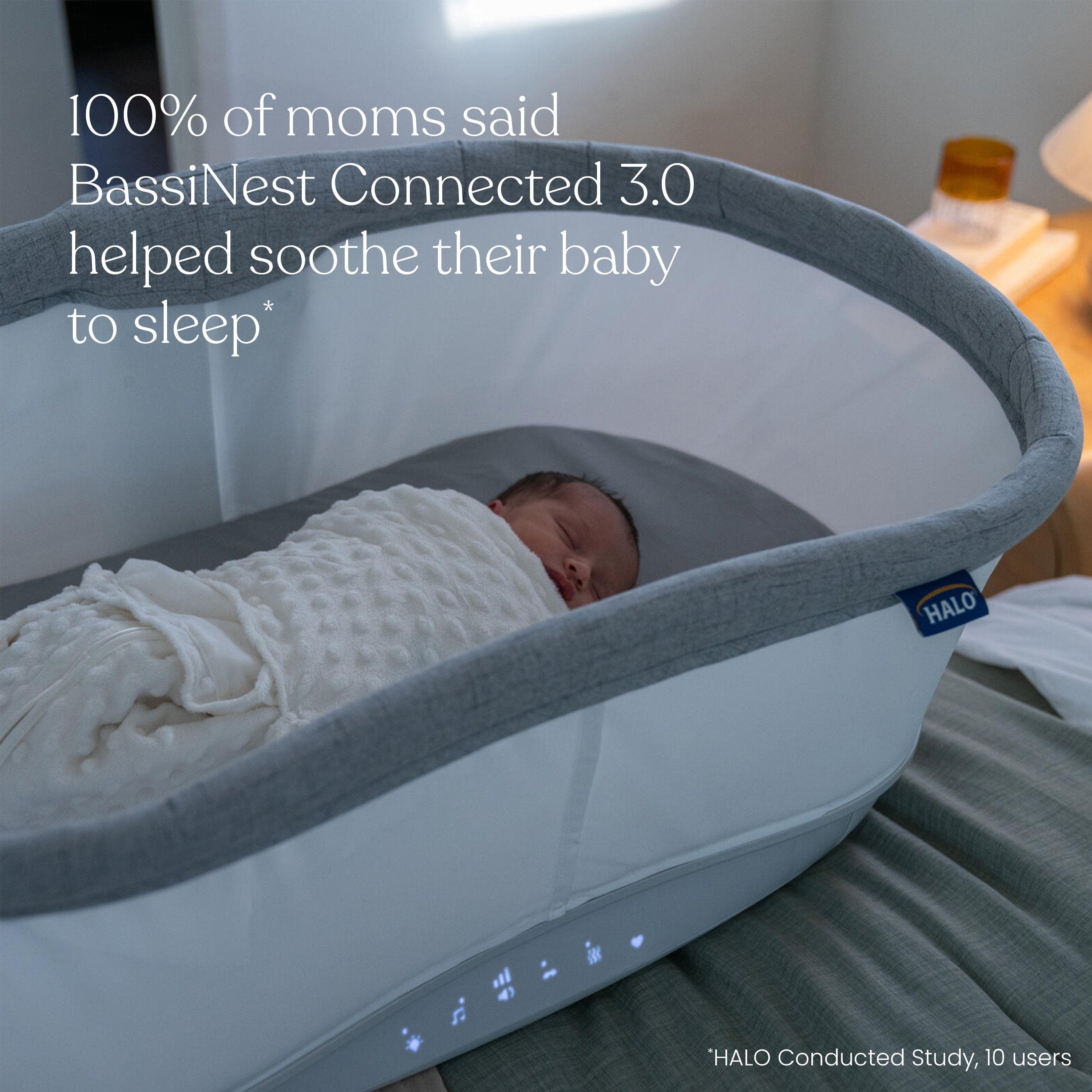 HALO BassiNest Connected Swivel Sleeper 3.0 - Smart Bassinet with ...