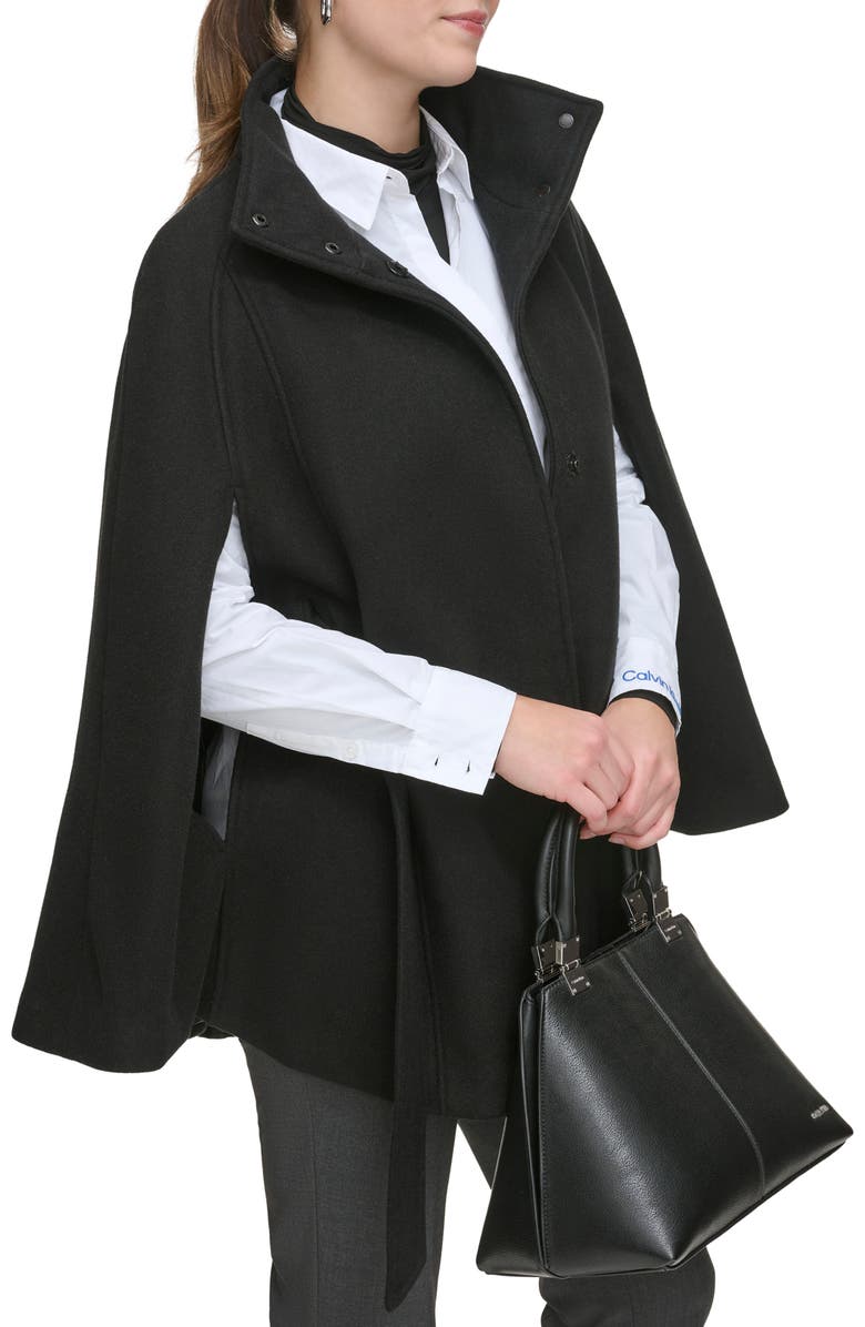 Calvin Klein Felted Tie Waist Cape | Nordstromrack
