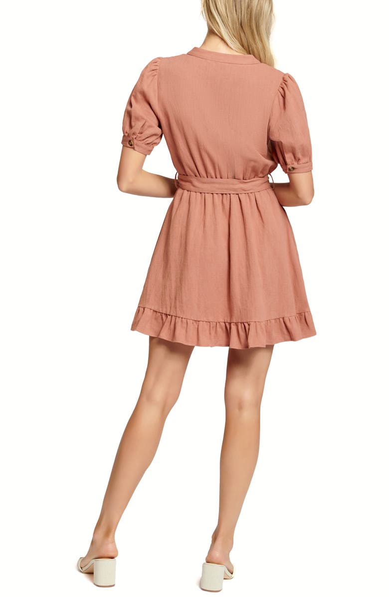 Lost + Wander Travel Ready Linen & Cotton Belted Minidress | Nordstromrack