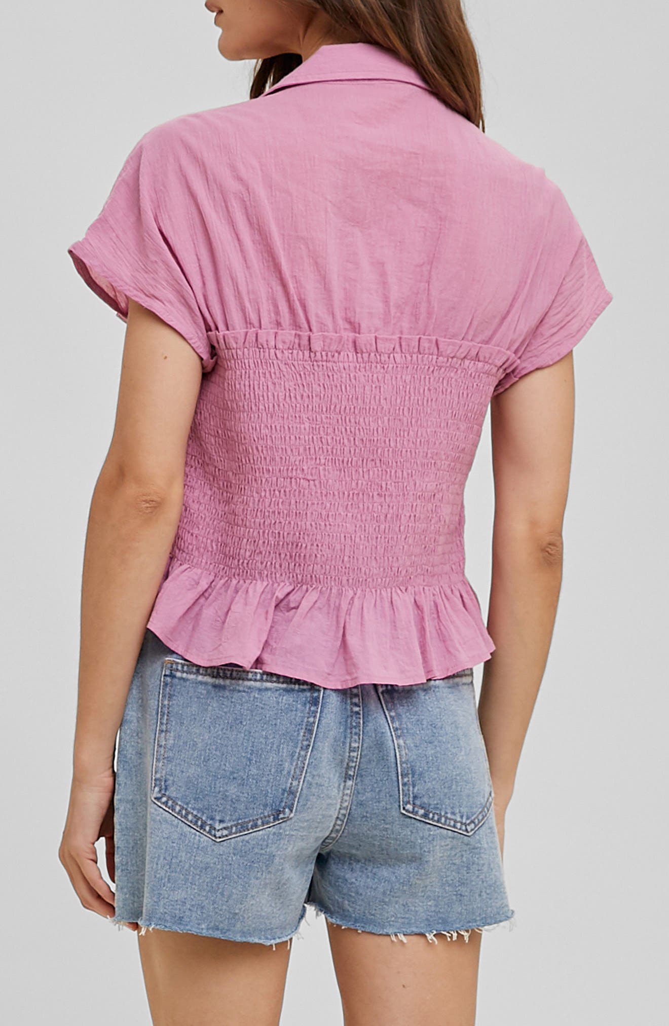 WISHLIST Button Front Shirred Top | Nordstromrack