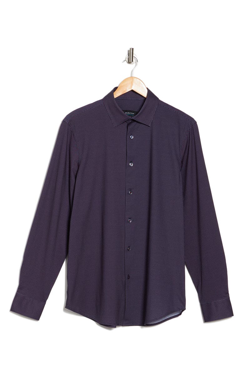 Bugatchi OoohCotton® Micro Dot Print Button-Up Shirt | Nordstromrack