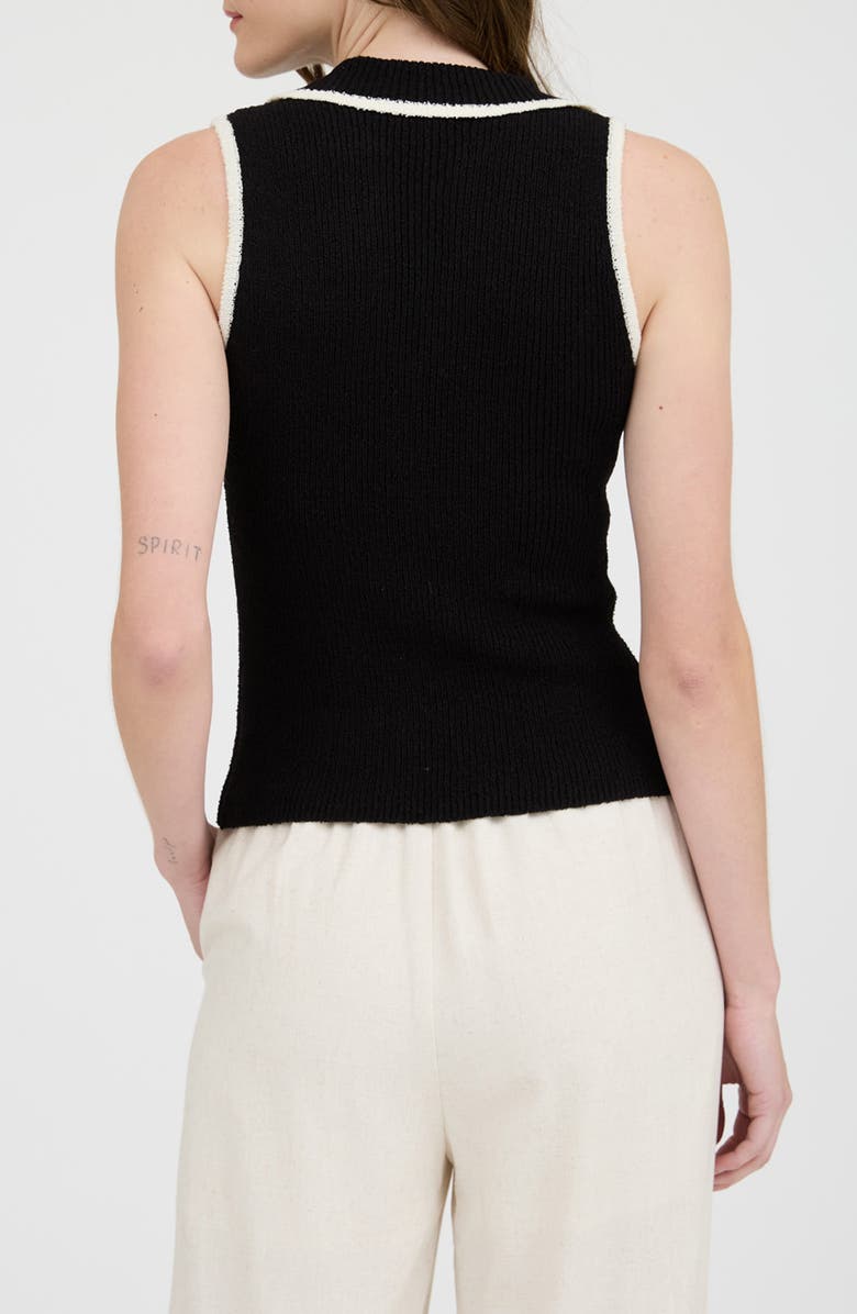 Blu Pepper Johnny Collar Button Front Knit Tank Top | Nordstromrack