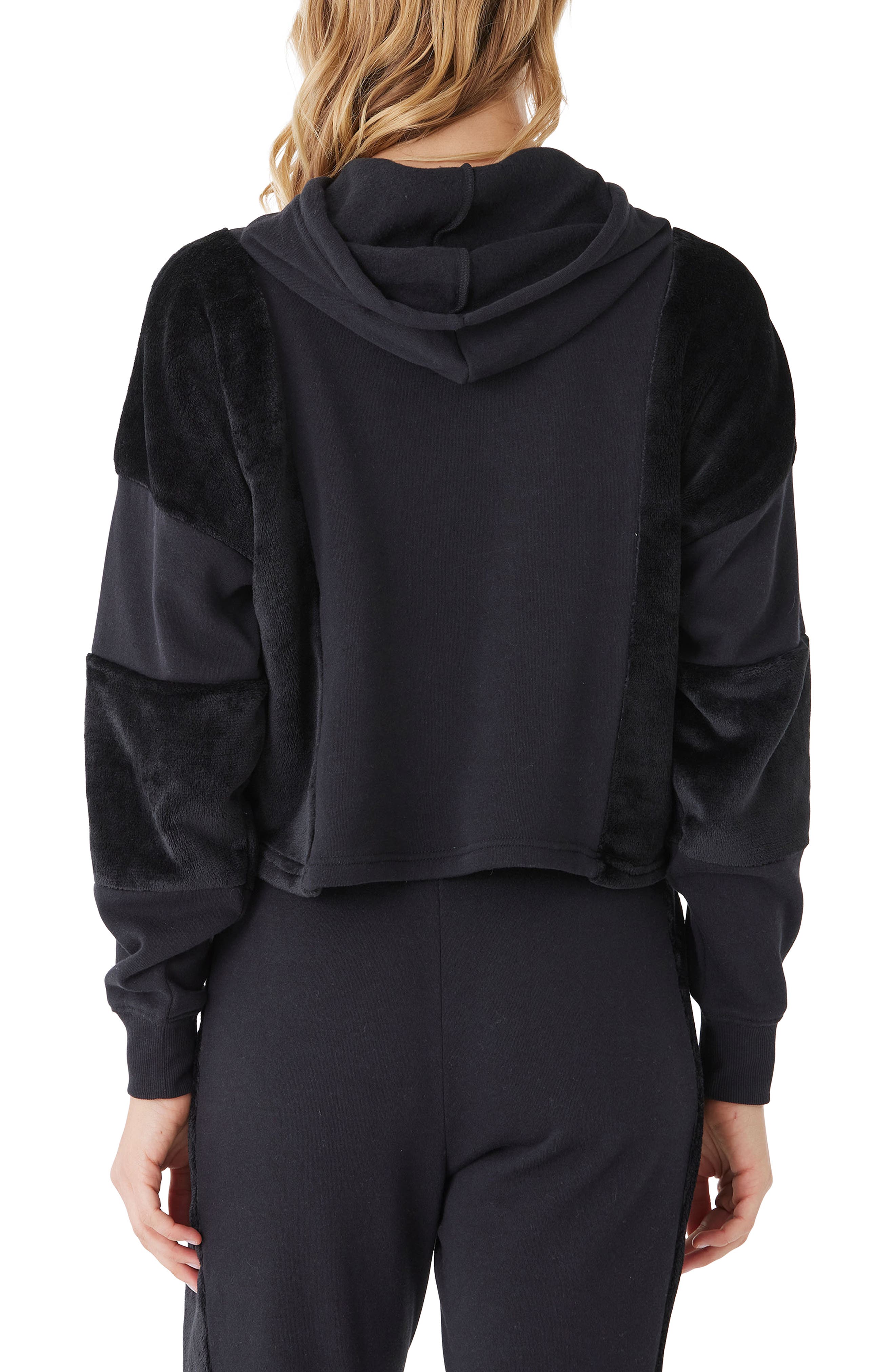 Threads 4 Thought Clarabelle Crop High Pile Fleece Panel Hoodie | Nordstrom