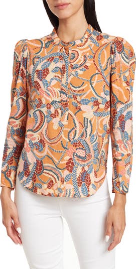 A.L.C. Marci Printed Long Sleeve Top | Nordstromrack