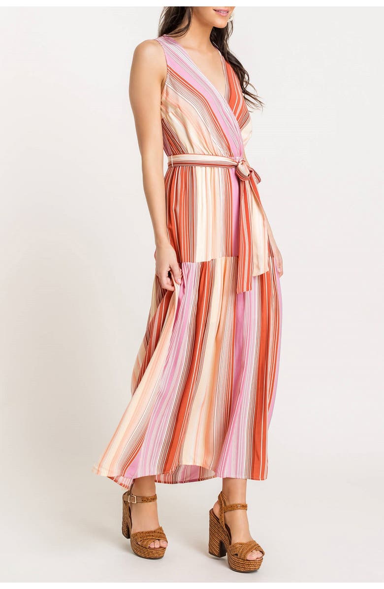 All in Favor Tie Front Printed Maxi Dress | Nordstromrack