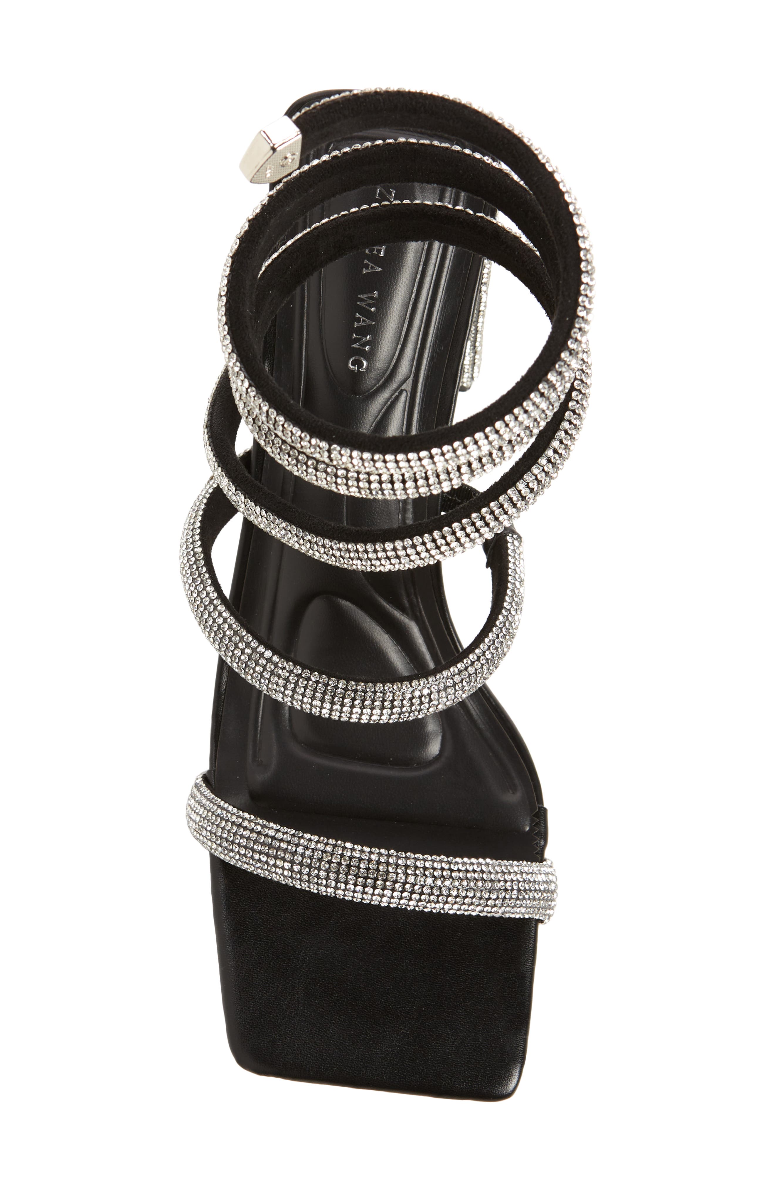 AZALEA WANG Ursula Crystal Embellished Ankle Wrap Sandal (Women ...