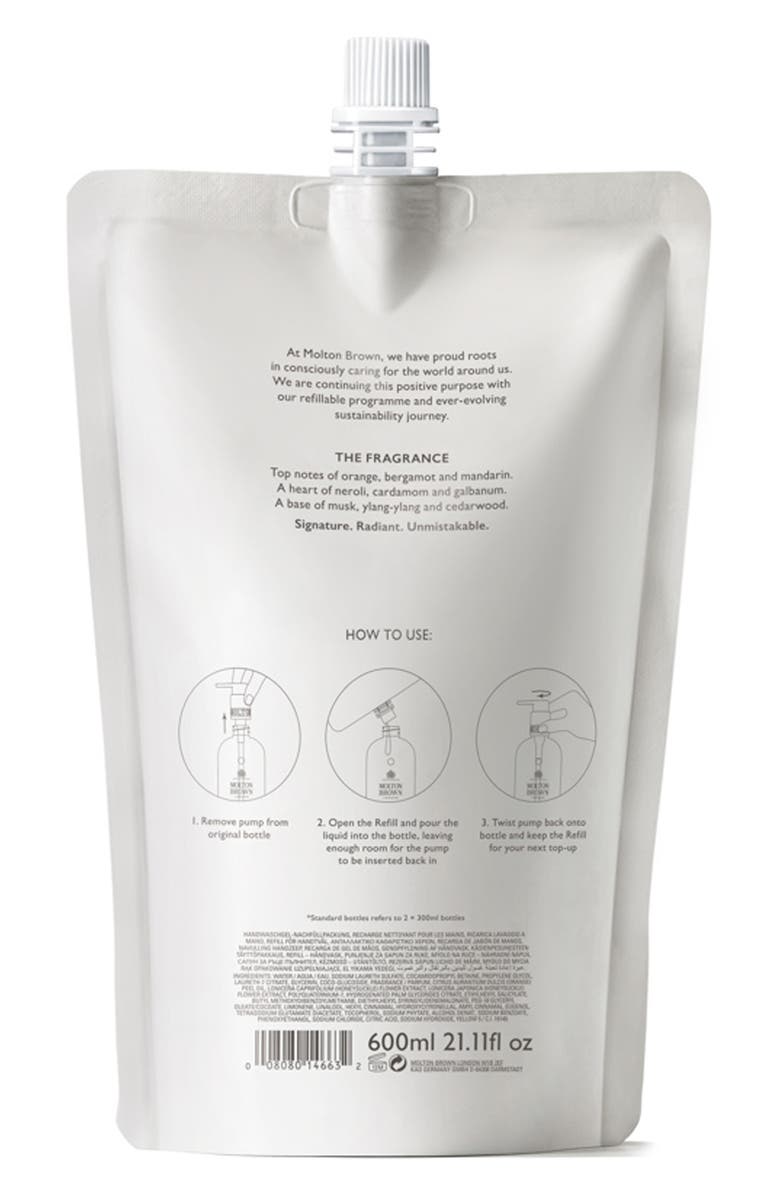 MOLTON BROWN Orange & Bergamot Fine Liquid Hand Wash Refill Pouch ...