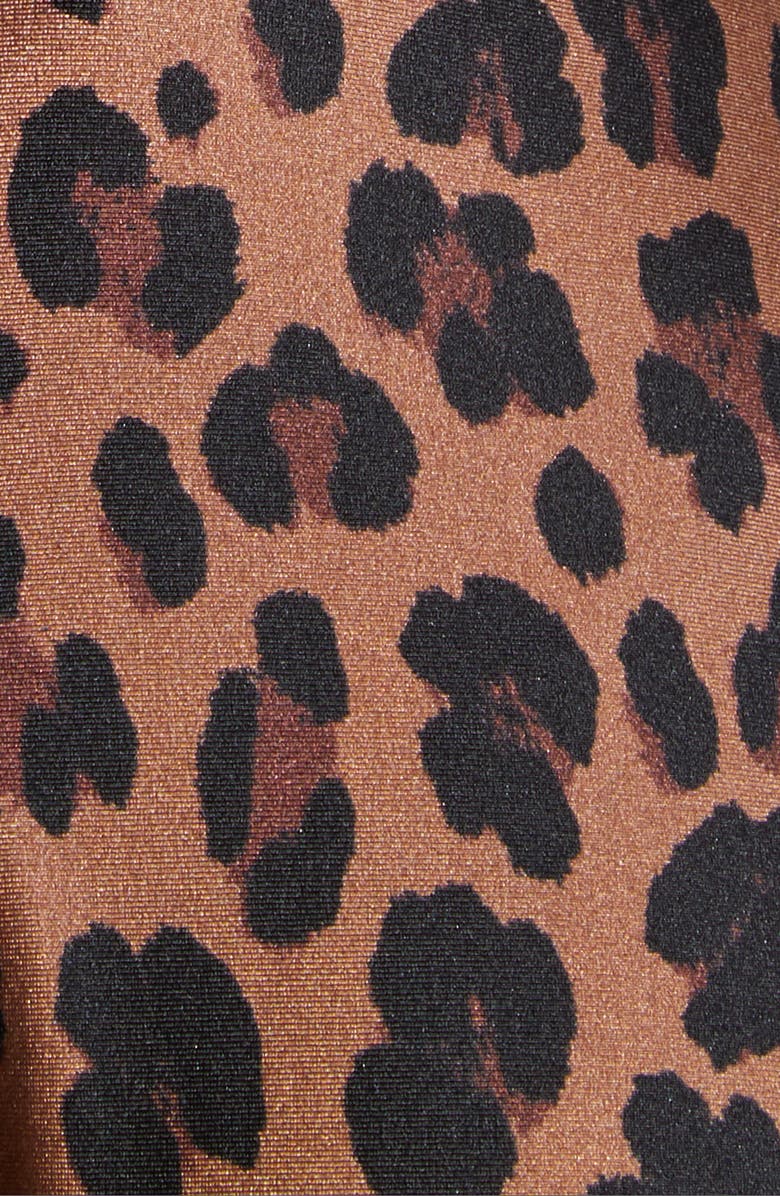 Versace Greca Border Leopard Print Triangle Bikini Top | Nordstrom