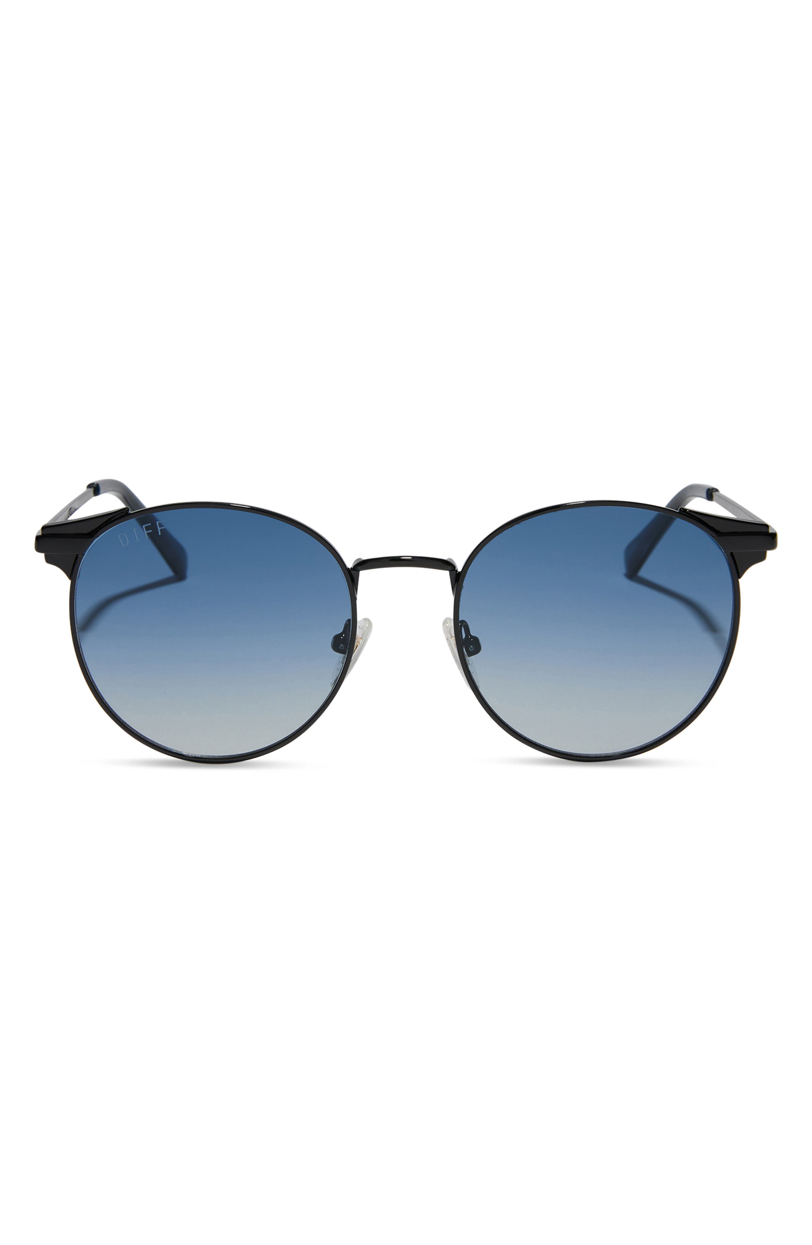 Diff 53mm Logan Round Sunglasses In Gold/brown Lens | ModeSens