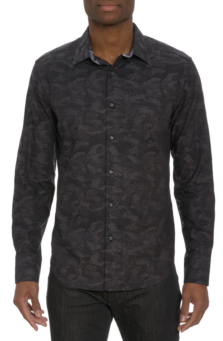 Robert Graham Junk Yard Cotton Jacquard Button-Up Shirt | Nordstrom