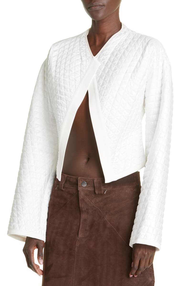 Maximilian Davis 2-in-1 Quilted Crop Jacket | Nordstrom