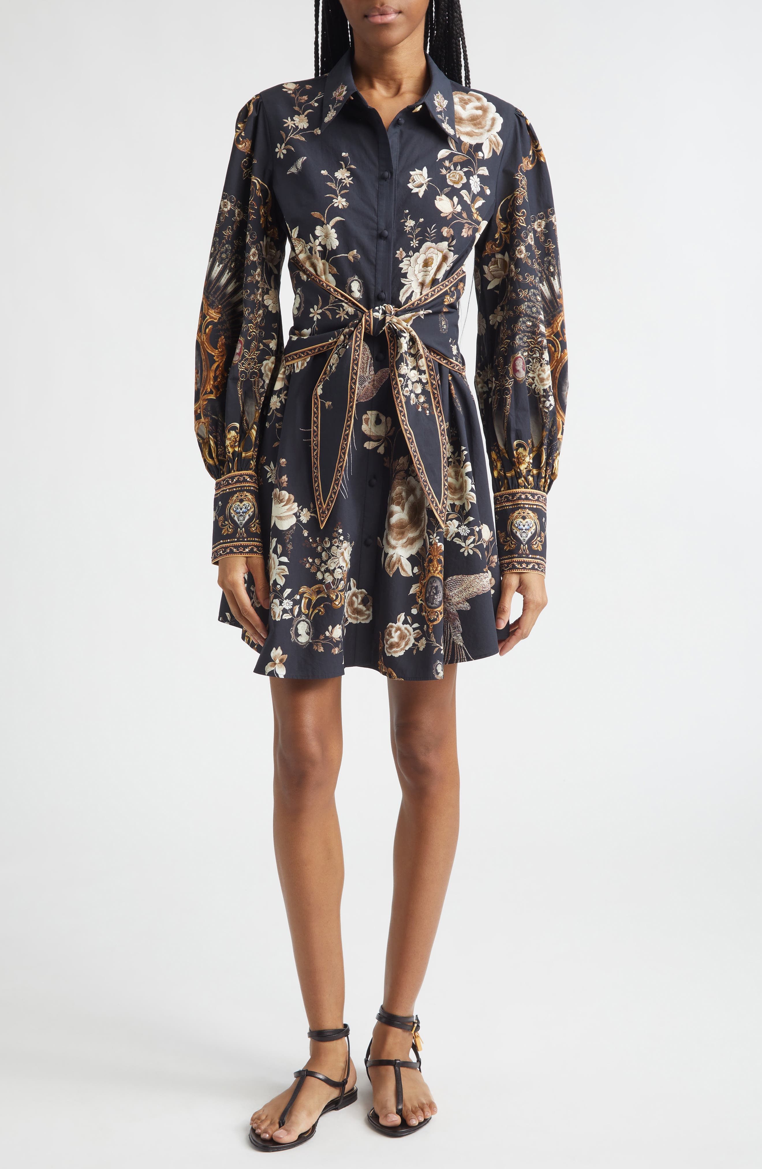 Camilla Flamenco Folklore Print Long Sleeve Organic Cotton Poplin ...