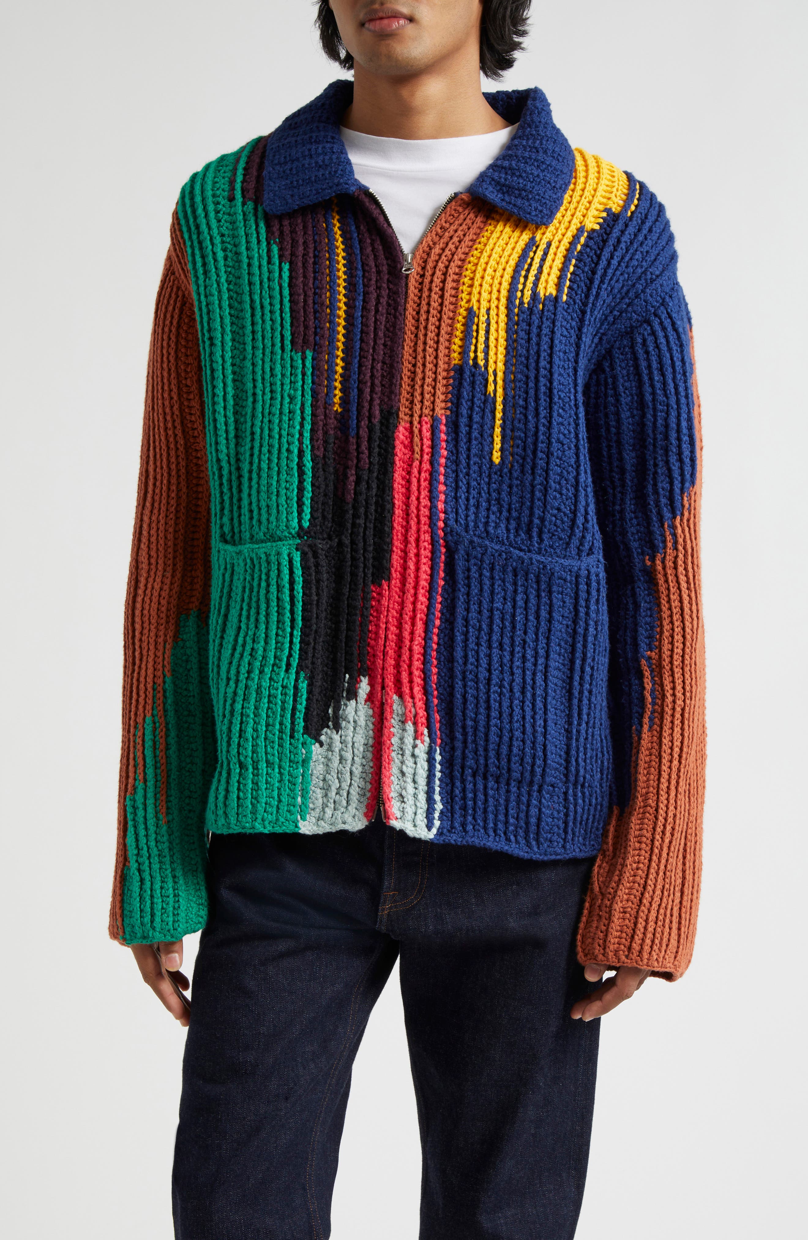 The Elder Statesman Acid Cotton Crochet Jacket | Nordstrom