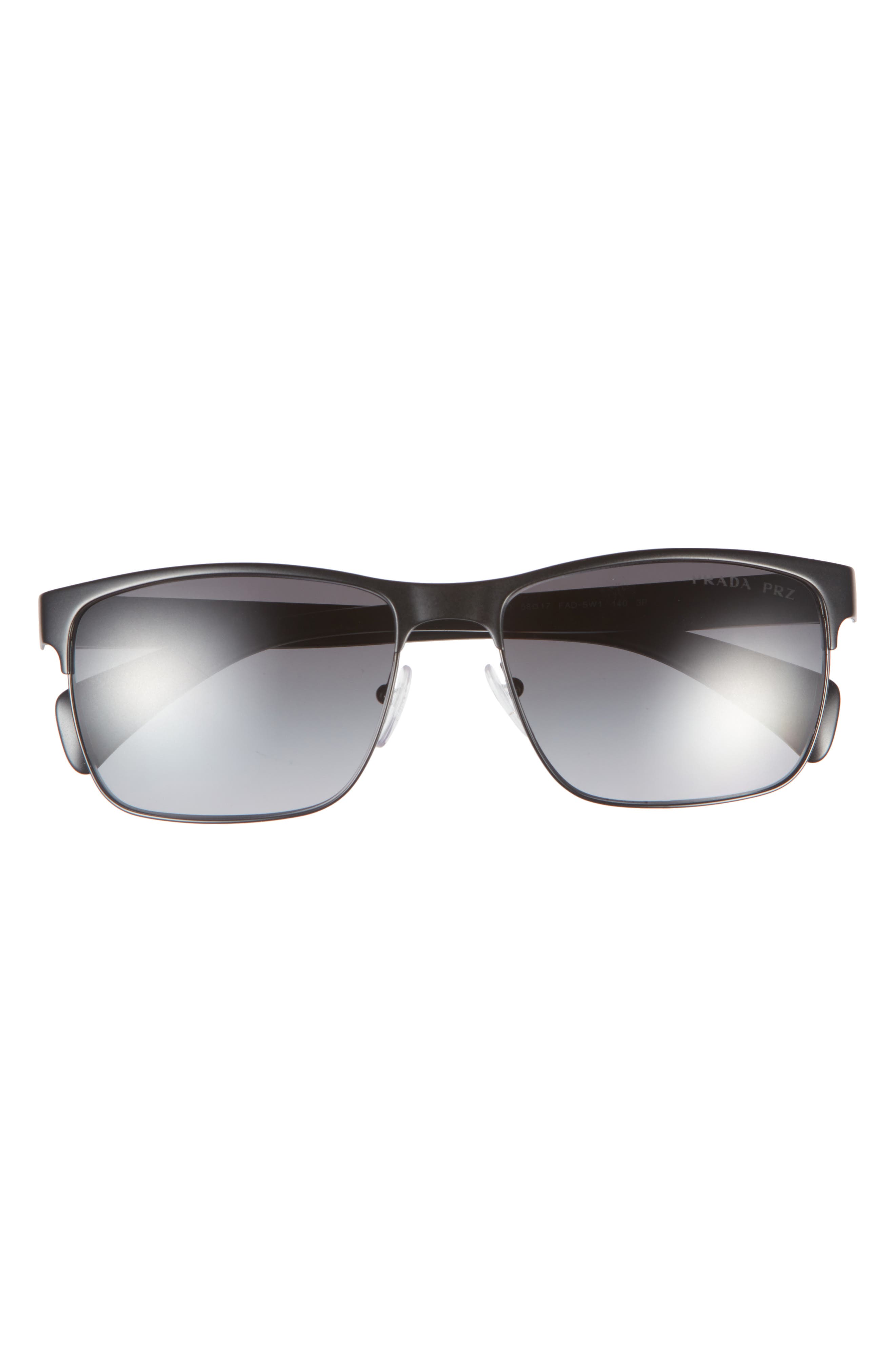 Prada 58mm Rectangle Polarized Sunglasses | Nordstromrack