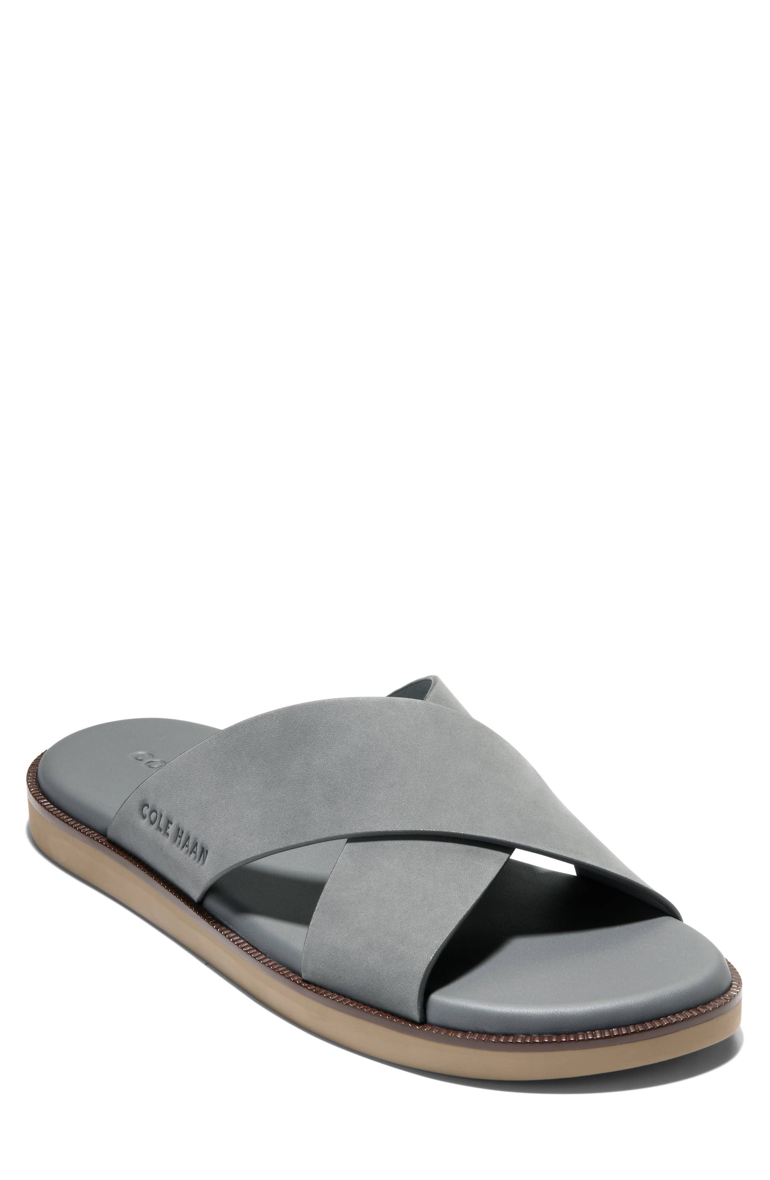Cole Haan Men's Nantucket Cross Strap Slip-on Slide Sandals In Lava ...