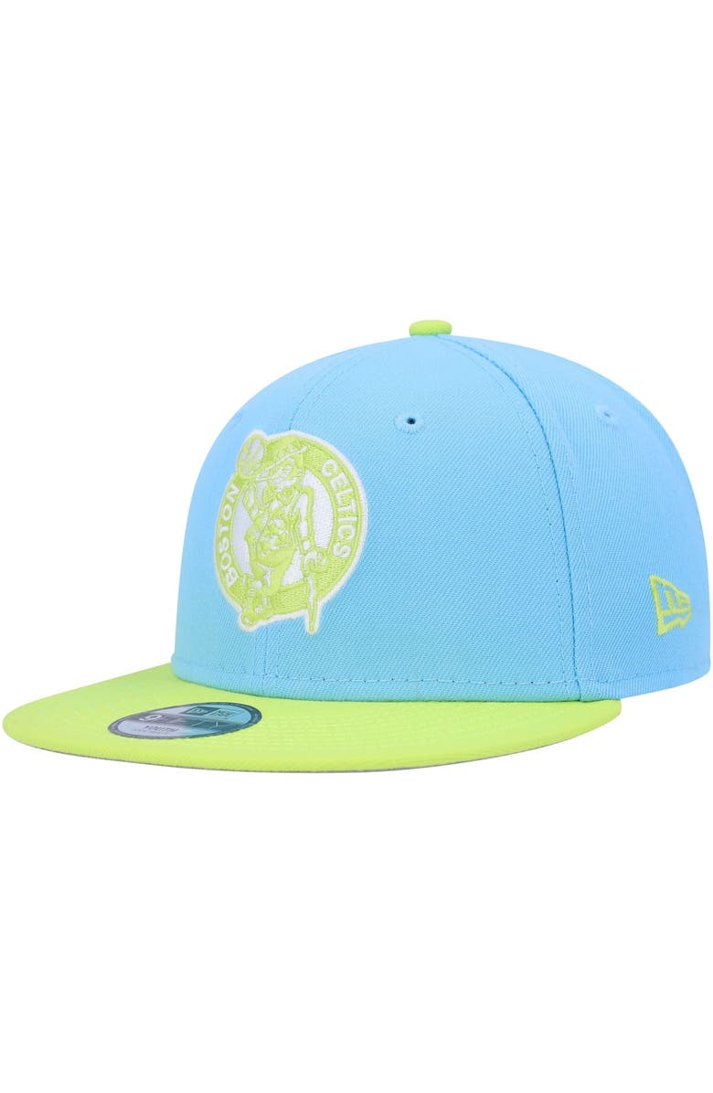 New Era Youth New Era Powder Blue/Neon Green Boston Celtics Two-Tone ...