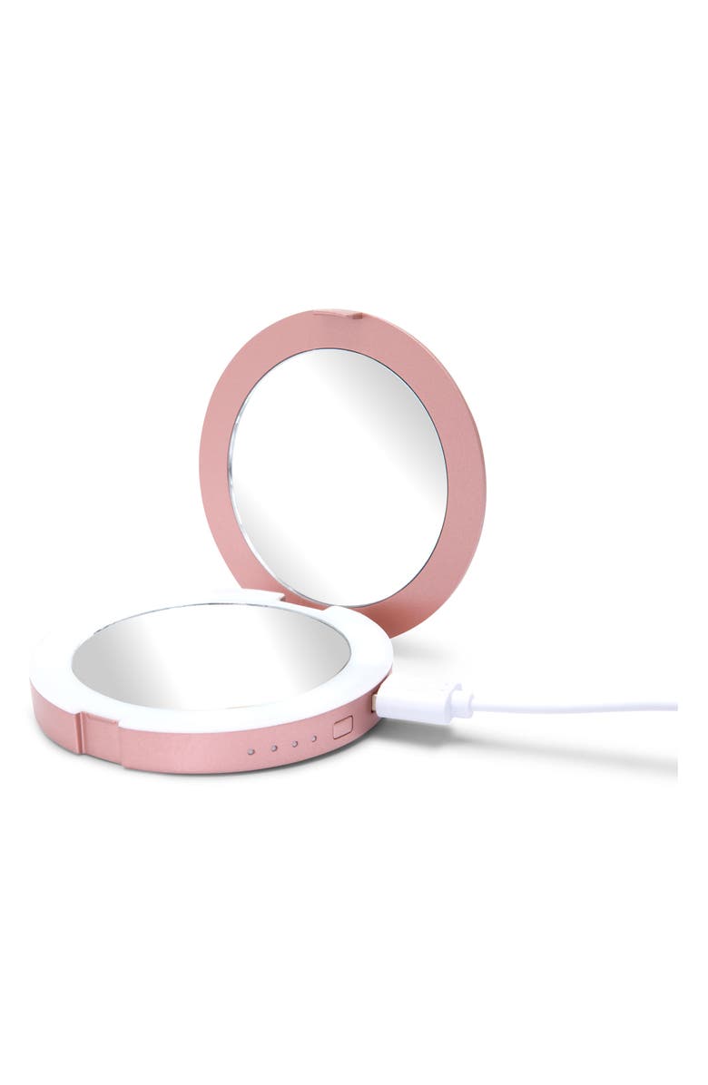 Impressions Vanity Co. ChargeUp™ LED Compact Mirror & USB Power Bank ...