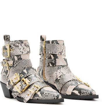 AllSaints Jane Buckle Pointed Toe Boot (Women) | Nordstrom