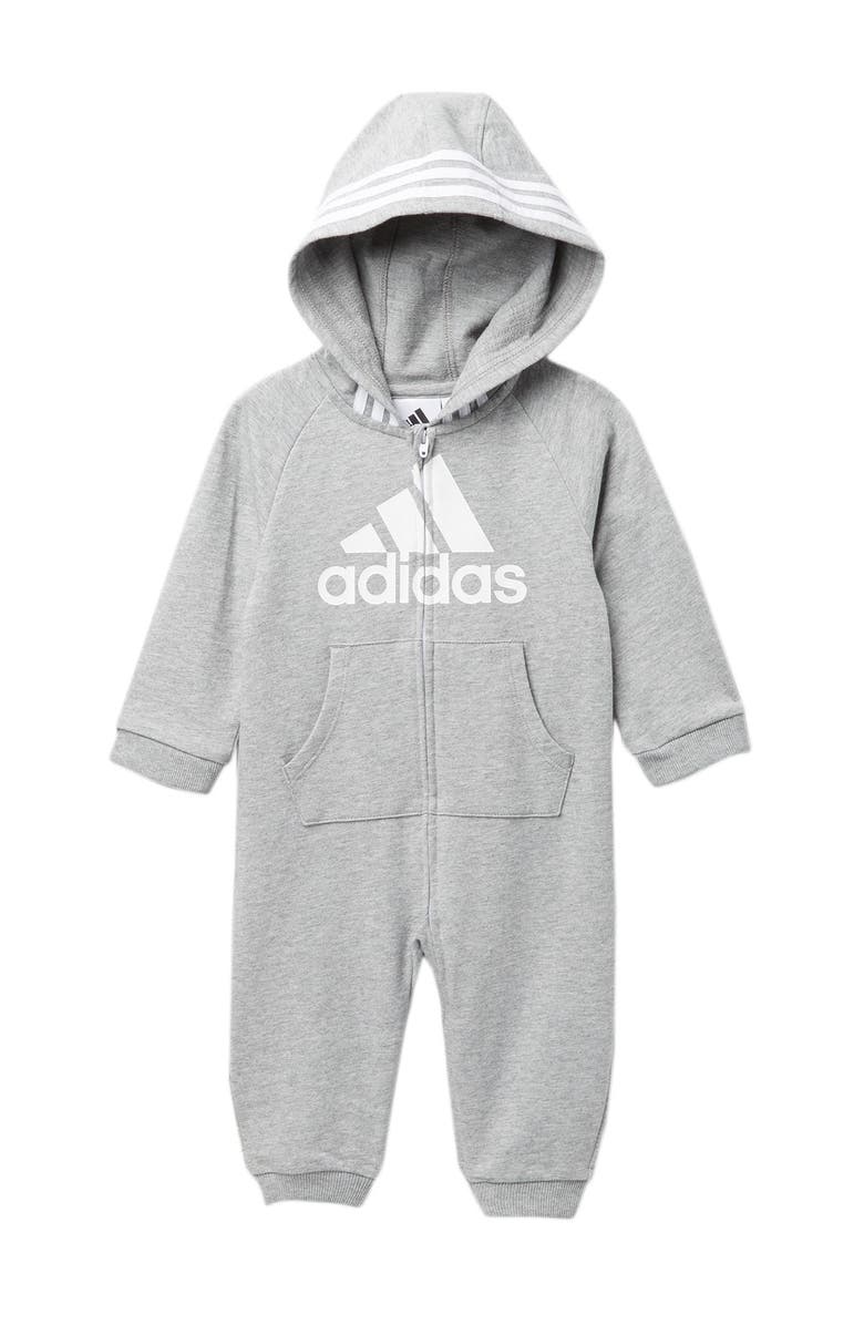 adidas Logo Hooded Romper | Nordstromrack