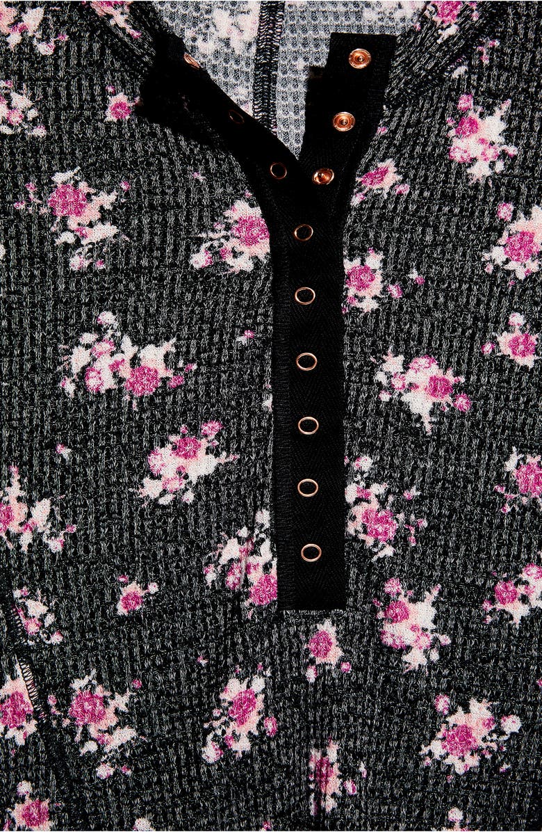 Free People One of the Girls Floral Print Henley | Nordstromrack
