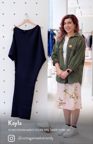 Reiss Penny Rib Split Sleeve Dress | Nordstrom