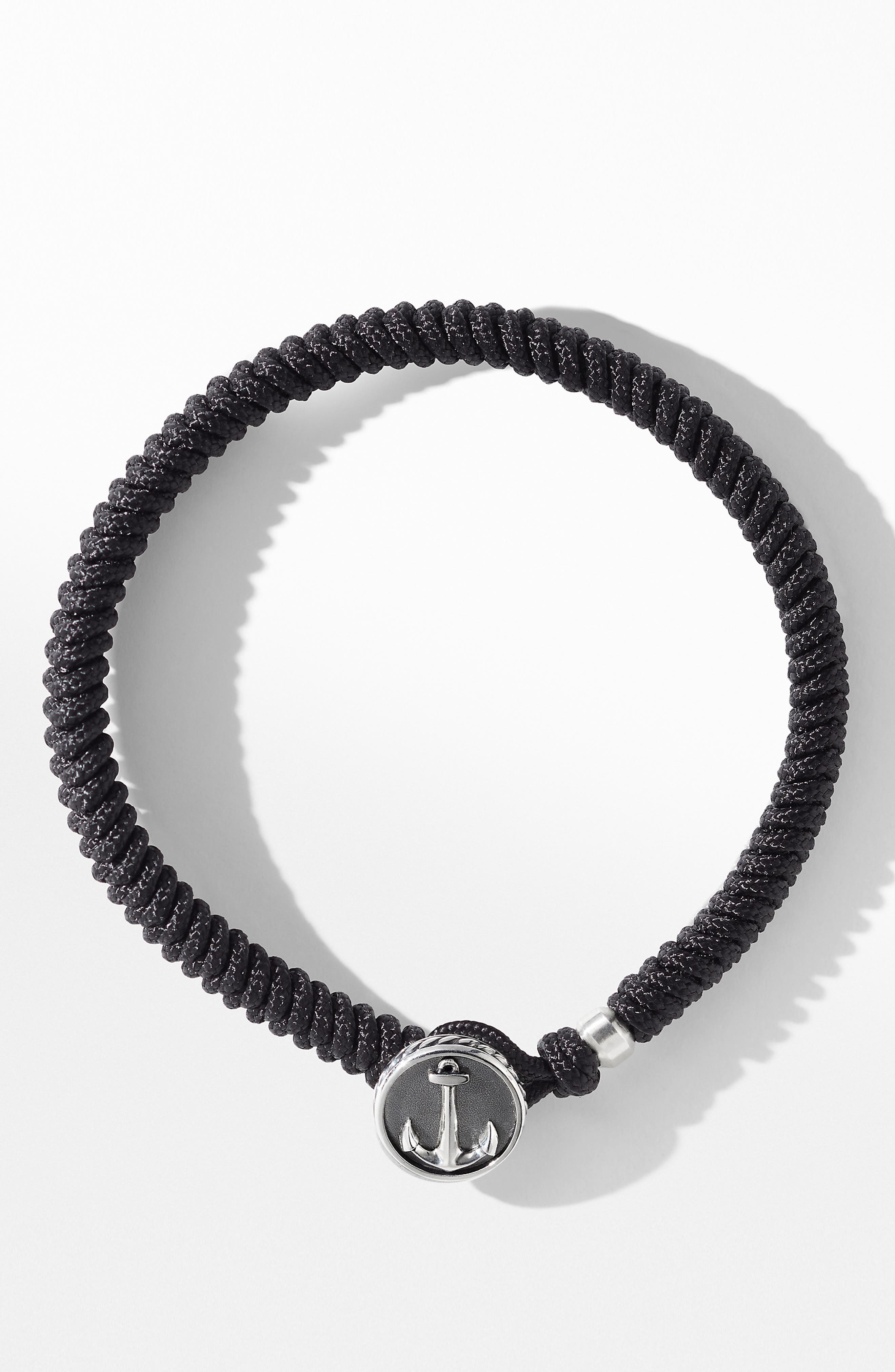 David Yurman Maritime® Anchor Station Black Nylon Bracelet | Nordstrom
