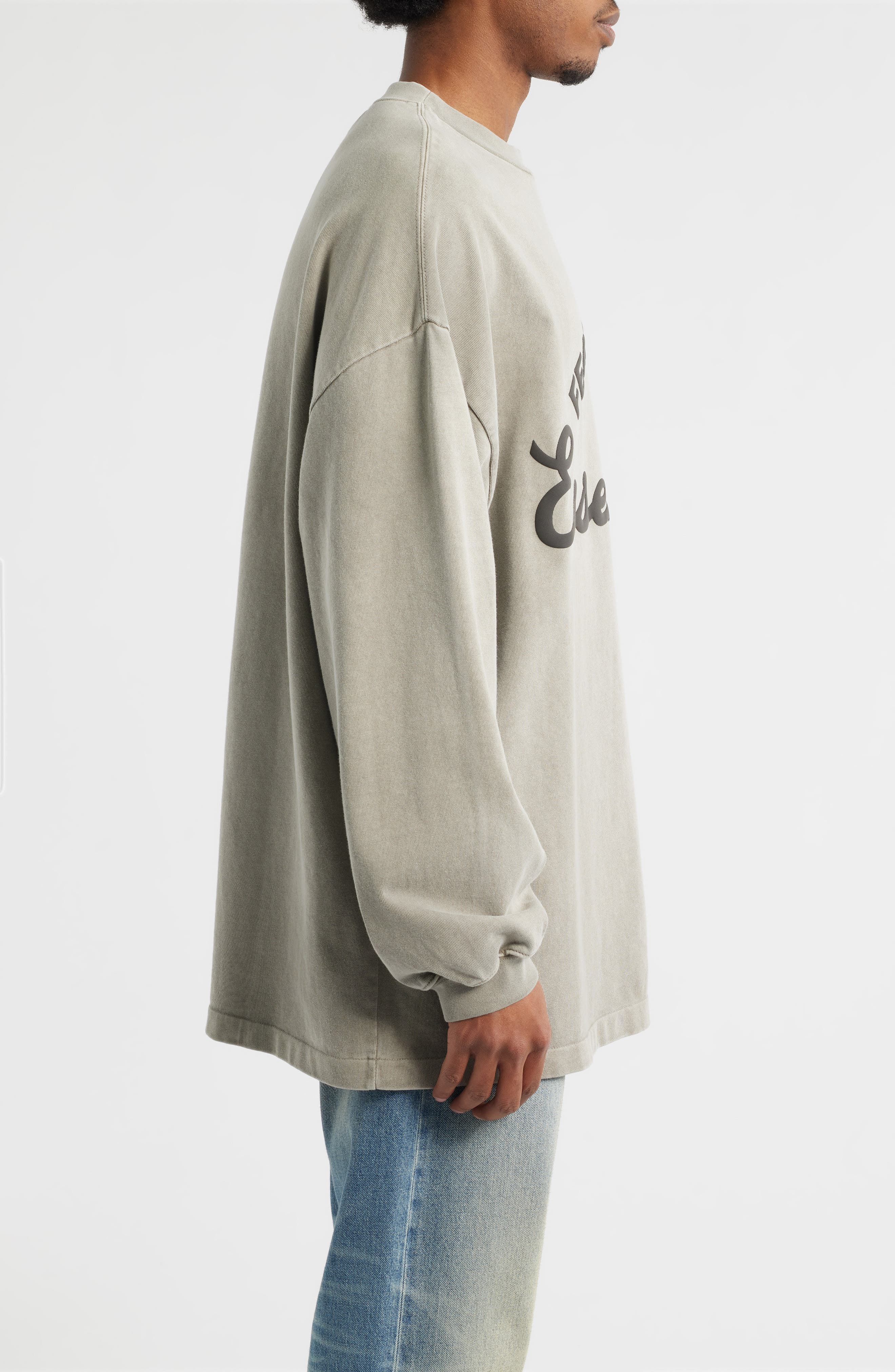 Fear of God Essentials Training '90s Long Sleeve Logo Graphic T-Shirt ...
