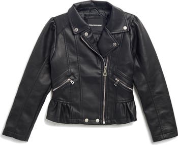 Urban Republic Kids' Peplum Faux Leather Moto Jacket | Nordstromrack