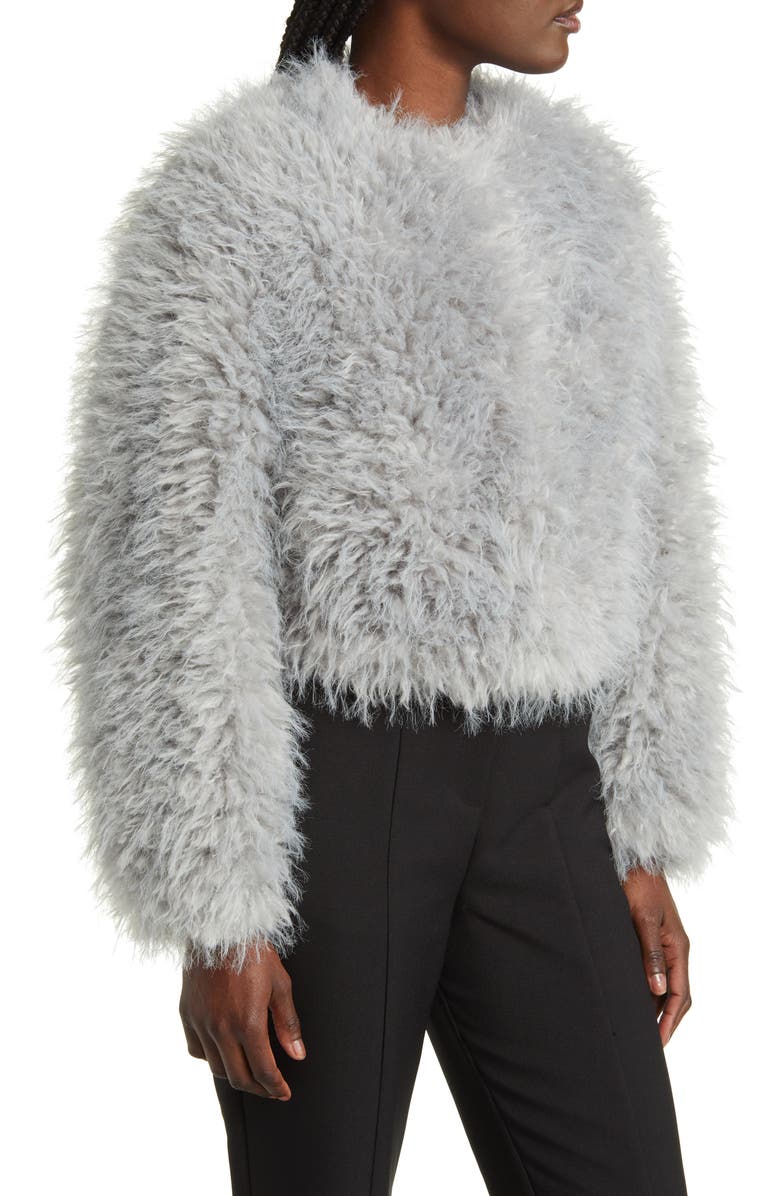 MANGO Faux Fur Crop Jacket | Nordstromrack