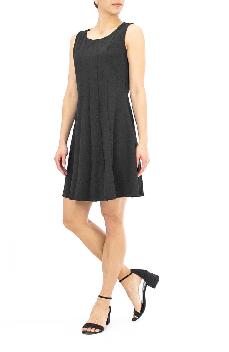 Nina Leonard Sleeveless Pleated Crepe Dress Nordstromrack