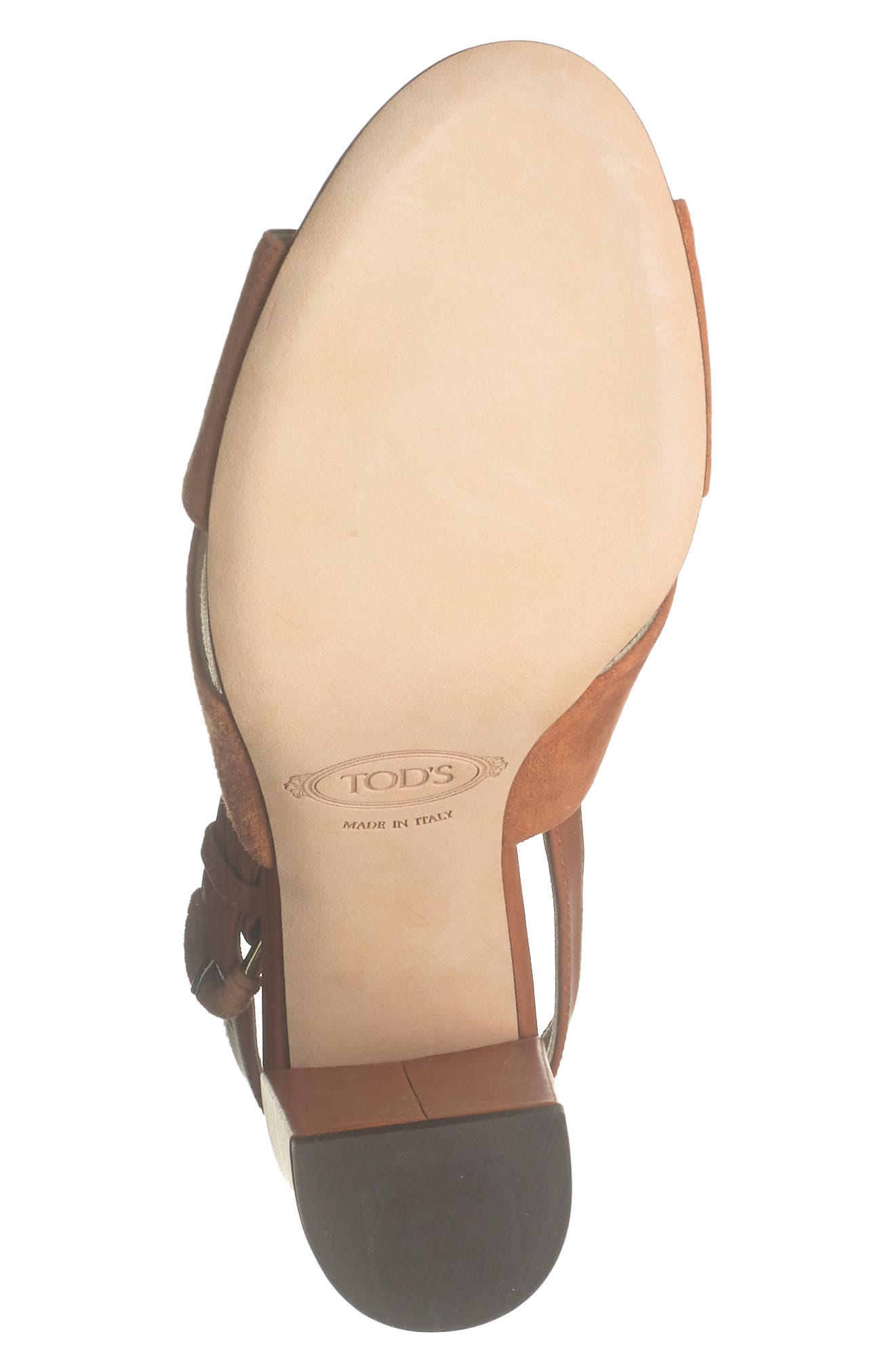Tod's Fascia Block Heel Leather Sandal (Women) | Nordstromrack