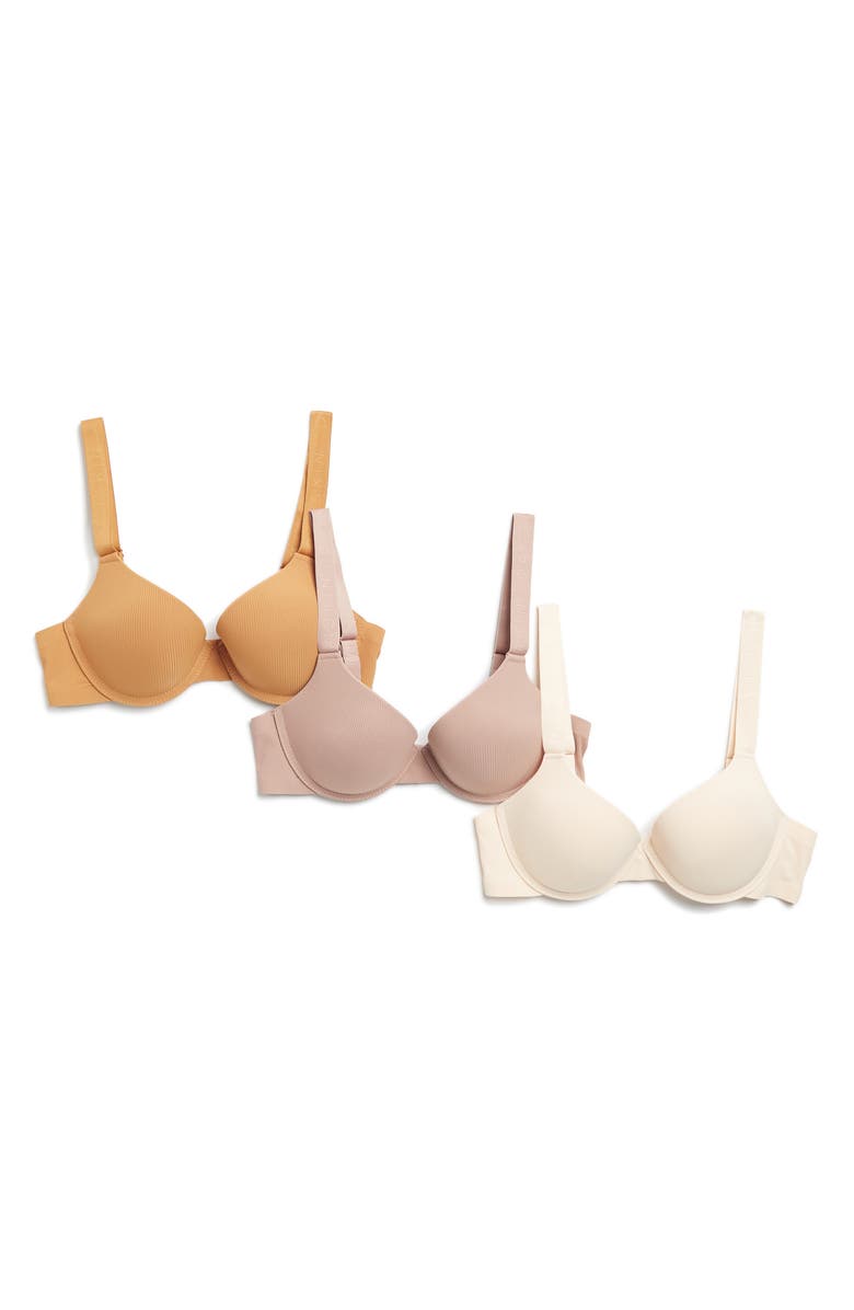 Danskin Micro Rib 3-Pack Assorted Bras | Nordstromrack