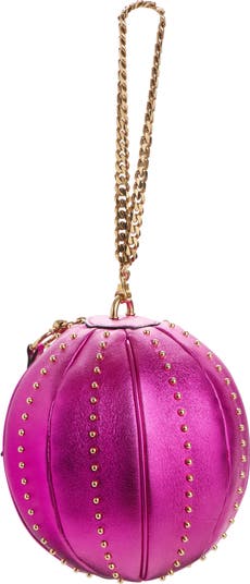 Balmain Mini Moon Metallic Lambskin Ball Minaudière | Nordstrom