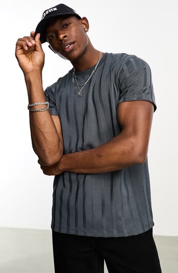 ASOS DESIGN Shiny Rib T-Shirt | Nordstrom