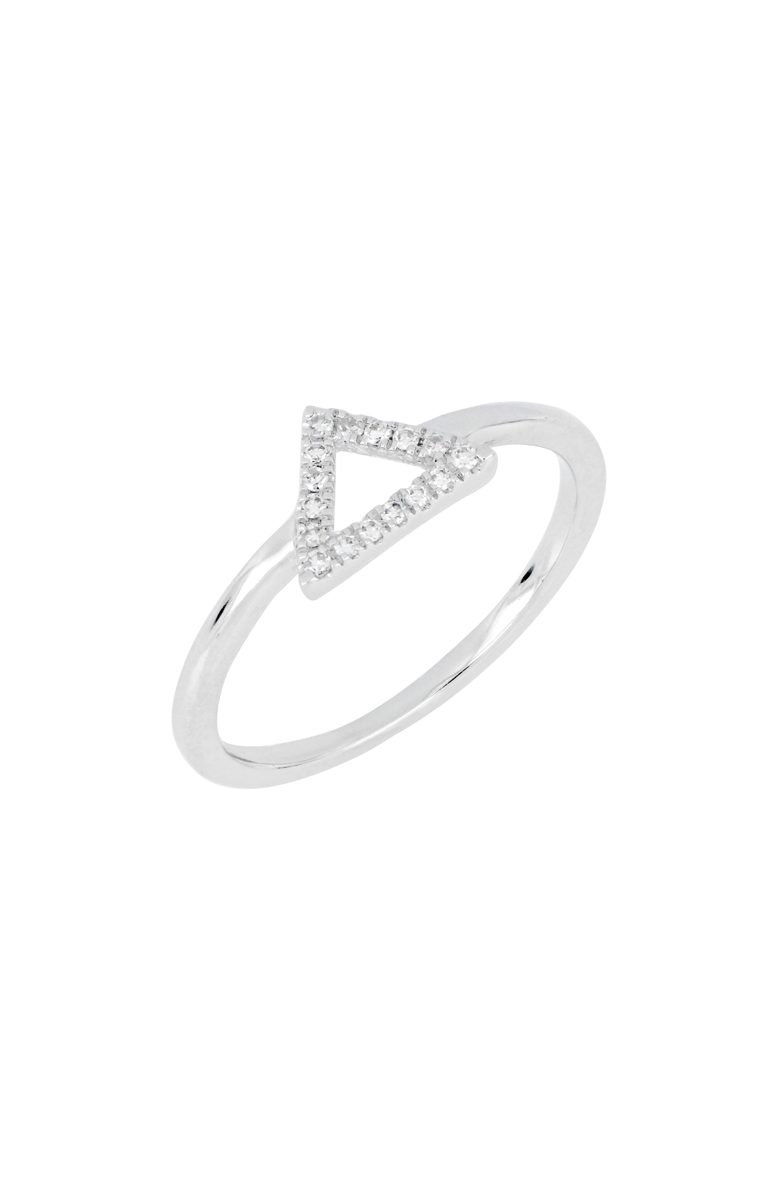 Carrière Jewelry Carrière Diamond Open Triangle Stacking Ring ...