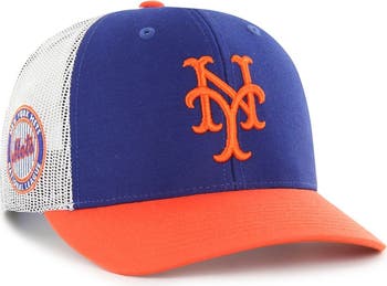 '47 Men's '47 Royal/Orange New York Mets Sidenote Trucker Snapback Hat ...