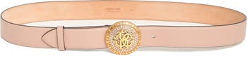 Roberto Cavalli Embellished Buckle Leather Belt | Nordstromrack
