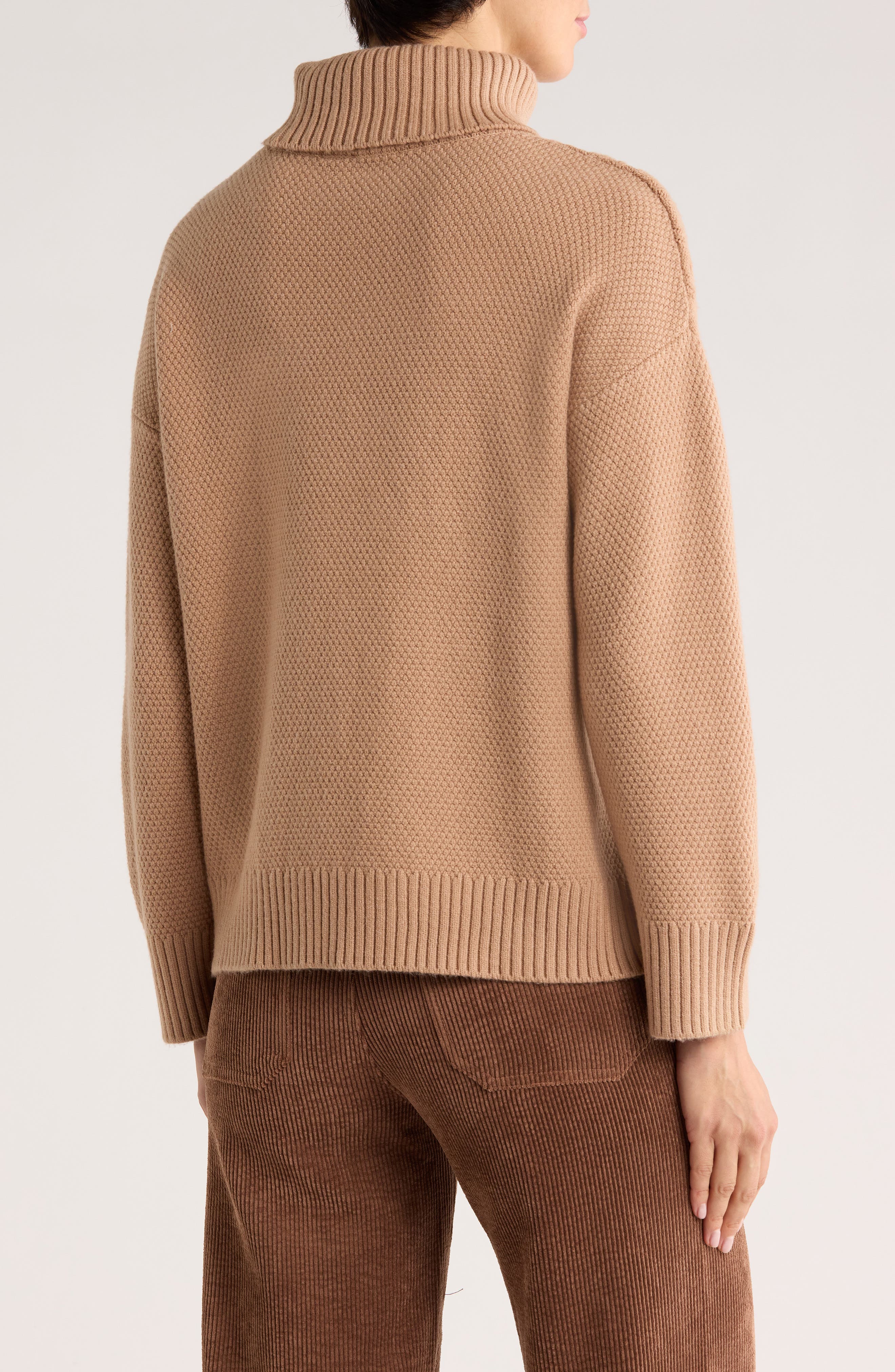 ELIE ELIE TAHARI Mixed Cable Knit Turtleneck Sweater | Nordstromrack