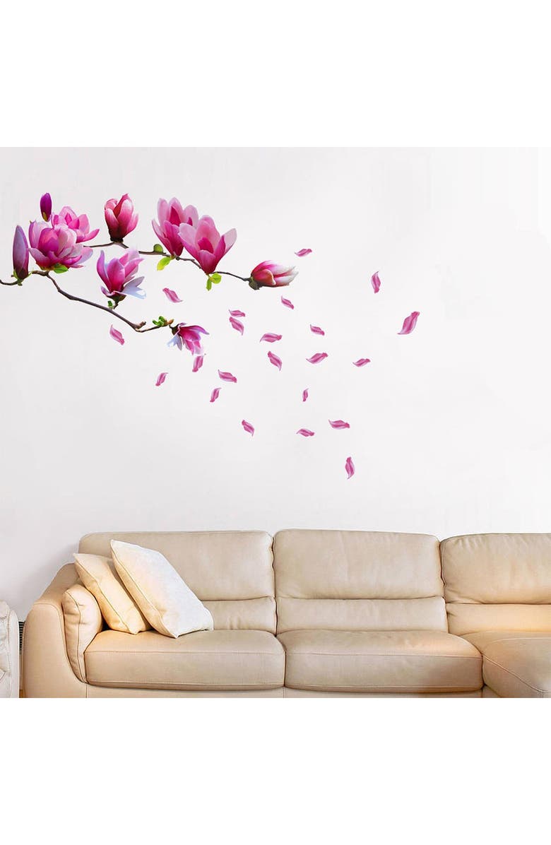 WALPLUS Red Magnolia Flower Art Wall Sticker | Nordstromrack