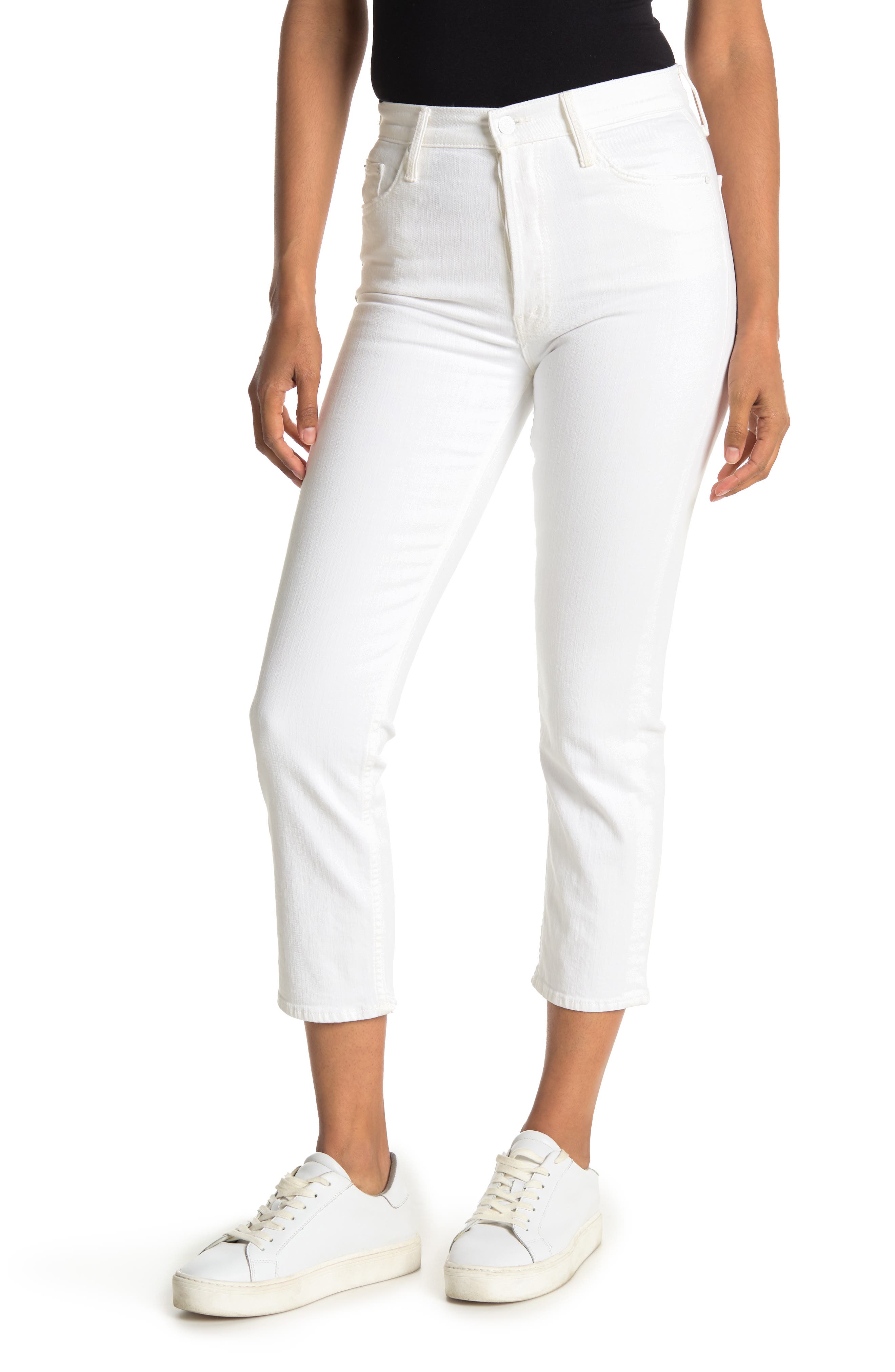 MOTHER The Tomcat Chew Ripped Crop High Waist Jeans | Nordstromrack