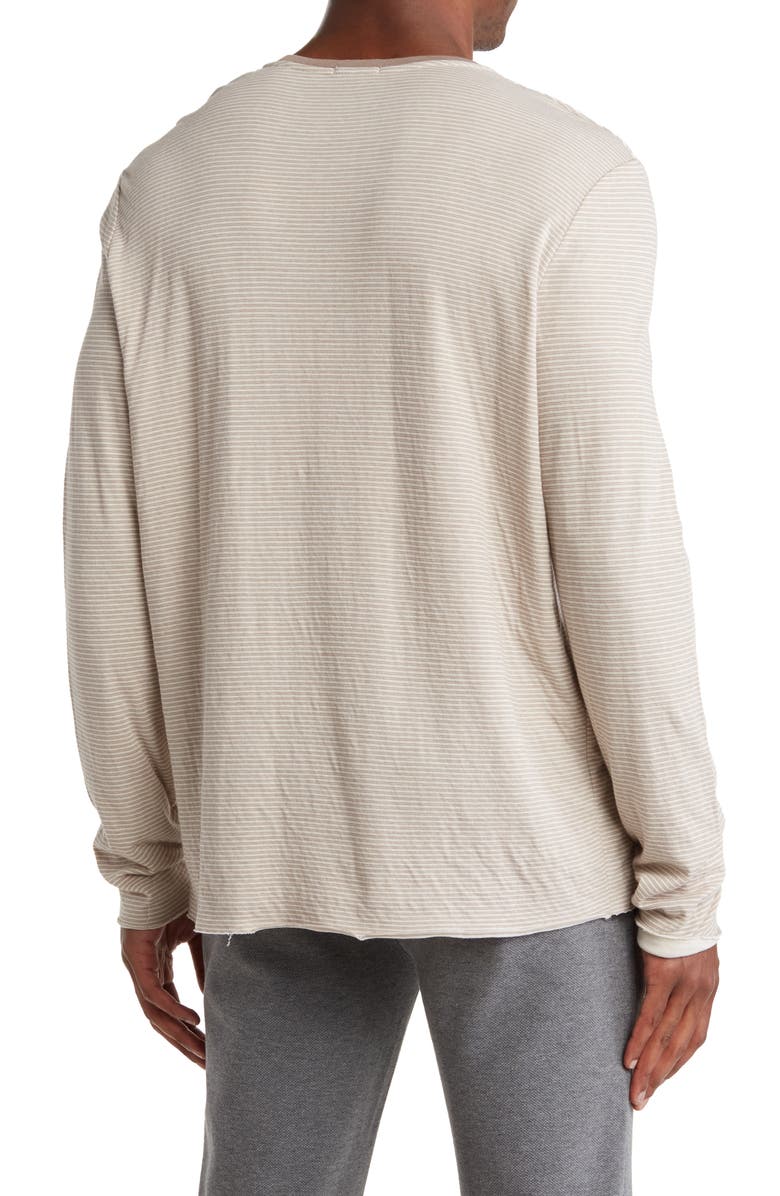 ATM Anthony Thomas Melillo Long Sleeve Striped Double Face Jersey Tee ...