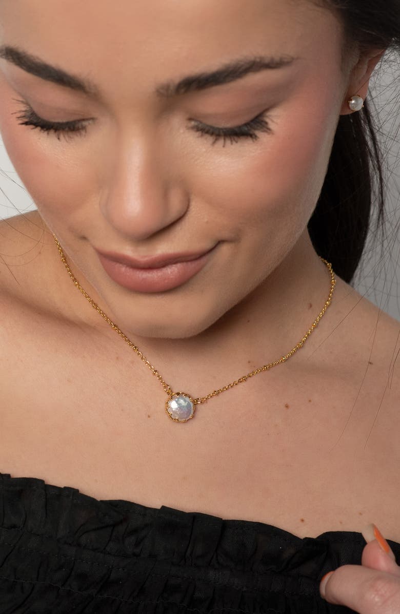 Sorrelli Isabella 11.5–12mm Coin Pearl Pendant Necklace | Nordstromrack