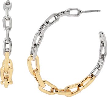 AllSaints Frozen Chain Hoop Earrings | Nordstromrack