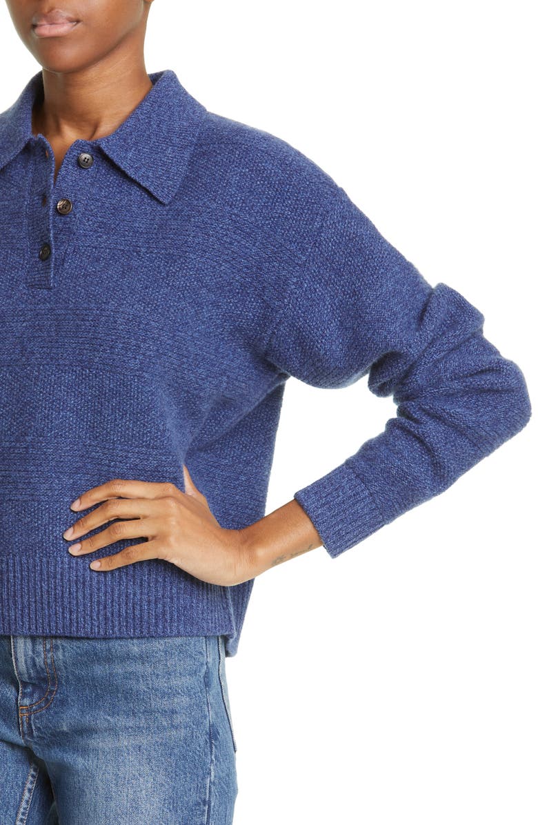 CO Mixed Stitch Wool & Cashmere Polo Sweater | Nordstromrack