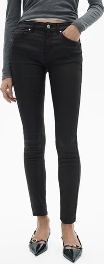 MANGO Coated Low Rise Push-Up Skinny Jeans | Nordstrom
