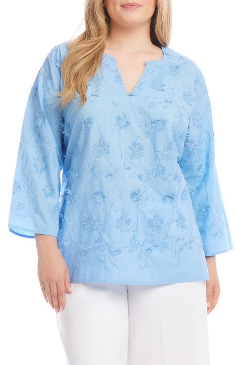 Blue Plus-Size Tops for Women | Nordstrom