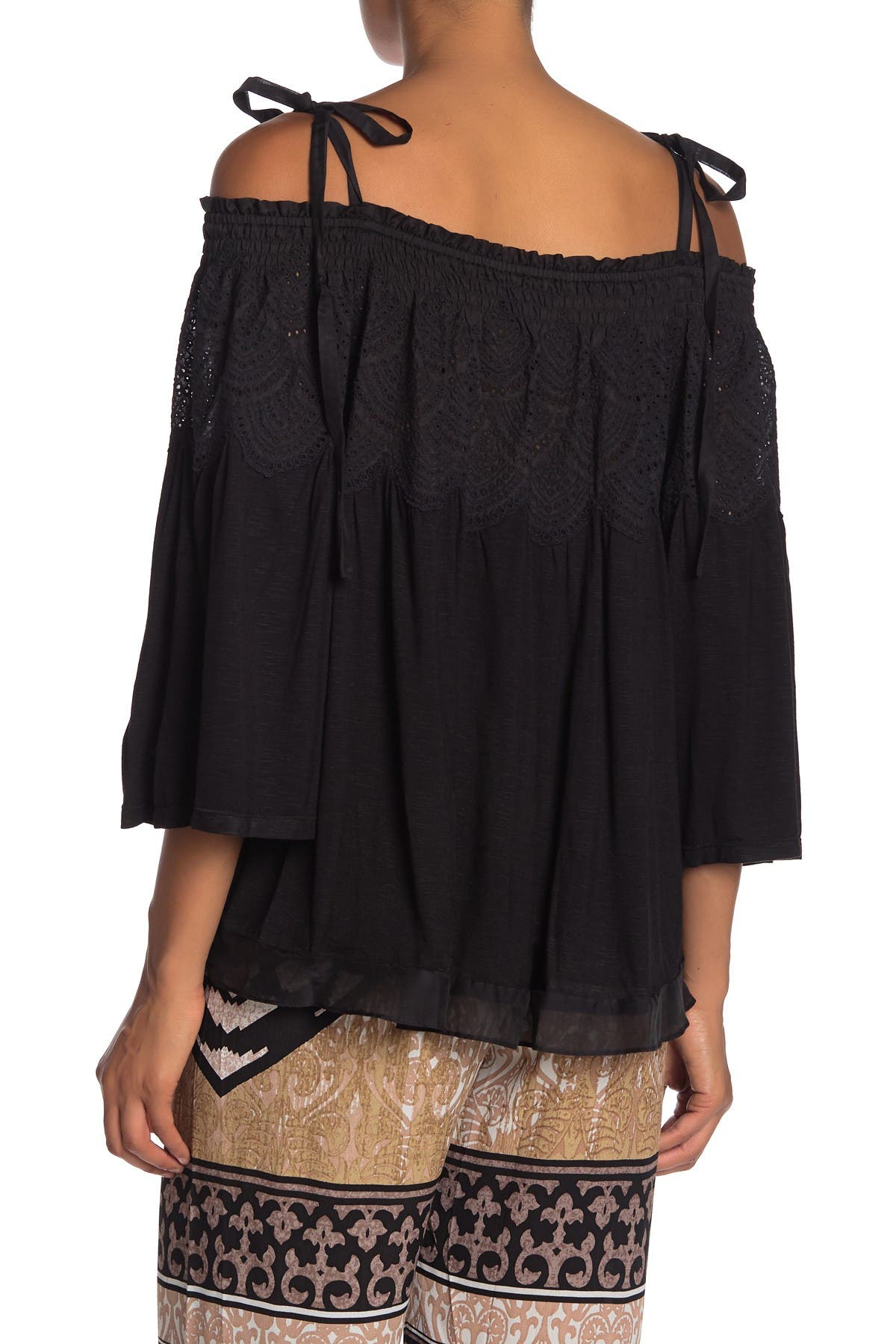 Halé Bob Tinsly Cold Shoulder Eyelet Yoke Tunic | Nordstromrack