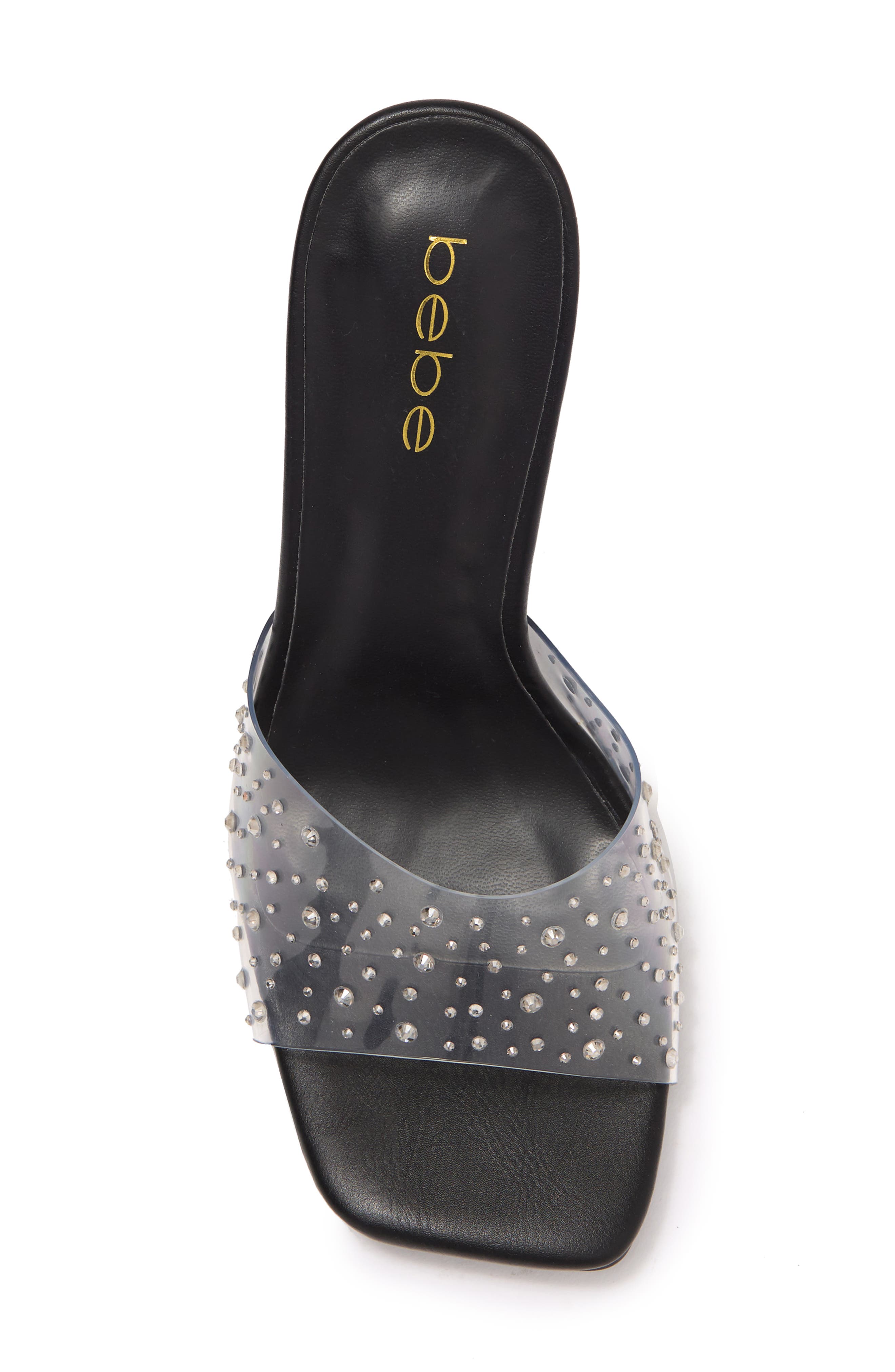 bebe Madilynn Crystal Encrusted Stiletto Sandal | Nordstromrack